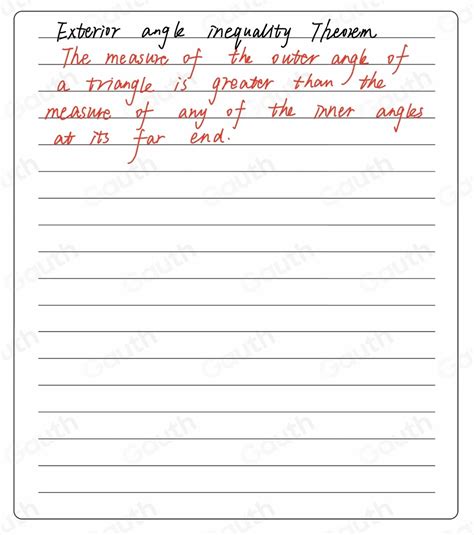 Solved 4 Exterior Angle Inequality Theorem [math]