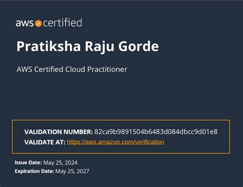 Pratiksha Gorde On Linkedin Aws Cloudpractitioner Cloudcomputing Certification