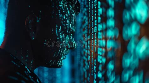 cybersecurity digital animation showing data flow network security
