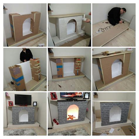 How To Make A Fireplace With Cardboard Boxes At Ernest Rue Blog