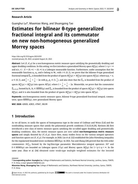 Pdf Estimates For Bilinear θ Type Generalized Fractional Integral And