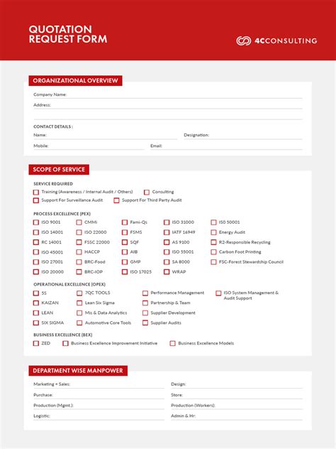 Quotation Form Pdf