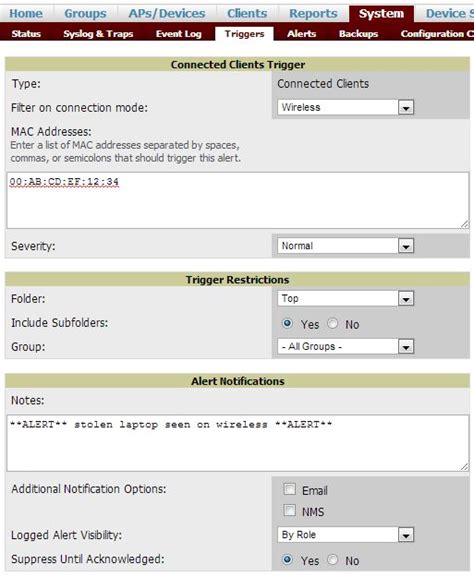 No Record Of Client Wireless Access