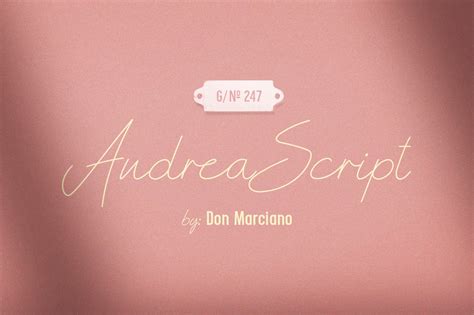 Andrea Script Thin Font On Behance