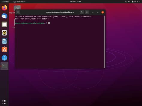 command line where to translate sudo advice on terminal s first run