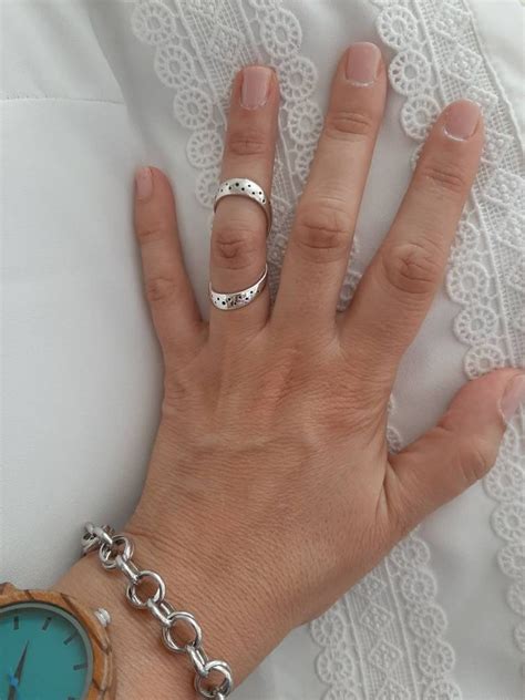 EDS Hypermobility Finger Silver Ring Splint 925 PIP Holes Design Etsy