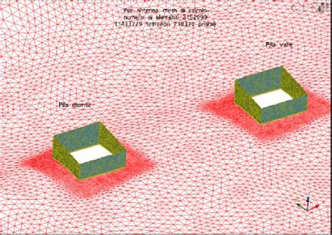 Calculation Mesh Used For The Three Dimensional Hydrodynamic Modelling Download Scientific