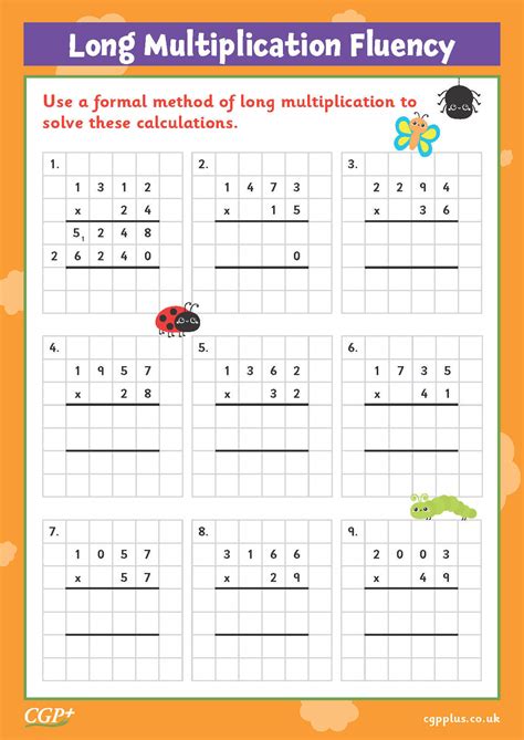 Multiplying 4 Digit By 2 Digit Numbers Stretch Year 5 Cgp Plus