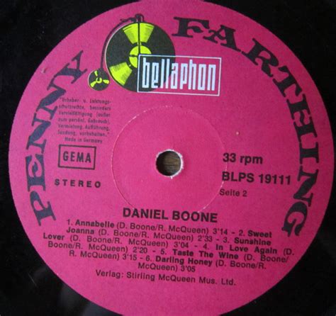 Daniel Boone Daniel Boone Lp Comp Akerrecordsnl