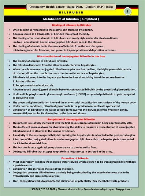 Medical Notes For Students Bilirubin Metabolism