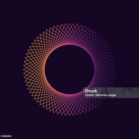 동적 그라데이션 원형 모양입니다 추상적인 현대 그래픽 요소입니다 다채로운 선형 디자인 파도 벡터 템플릿입니다 개념에 대한 스톡 벡터 아트 및 기타 이미지 Istock