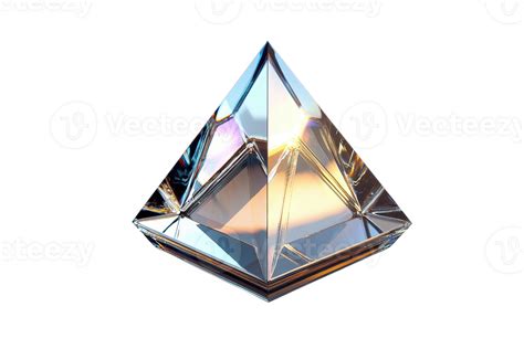 A Stunning Crystal Pyramid Reflecting Light With Intricate Facets And Sharp Angles 53963165 Png