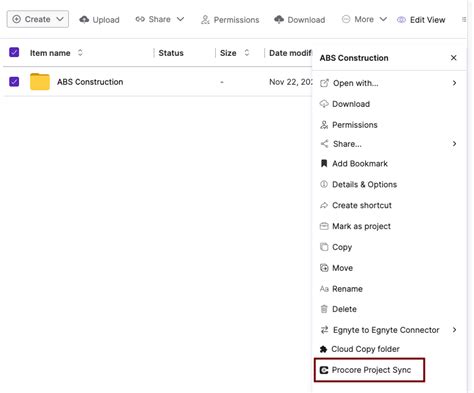 Procore Integration Egnyte