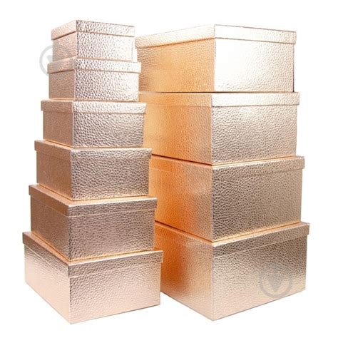 ᐉ Коробка декоративна із цупкого картону Метал 37 5x29x16 см • Краща ціна в Києві Україні