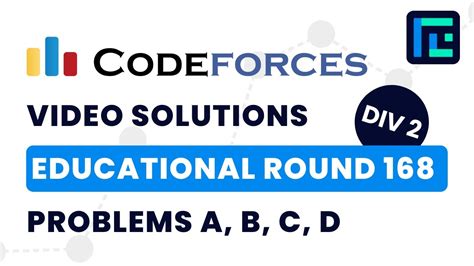 Educational Codeforces Round Video Solutions A To D By Harsh Gupta TLE Eliminators