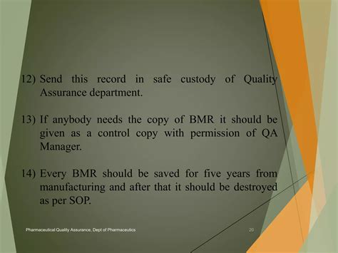 Bmr Batch Manufacturing Record Pptx Pharmaceutical Industry