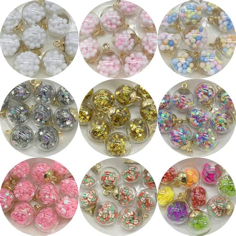 부드러운 도자기 스타 과일 거품과 5pcs 16mm 미니 유리 병 쥬얼리에 대 한 매력 펜 던 트 구슬 Diy 귀걸이 매력 만들기구슬 Aliexpress