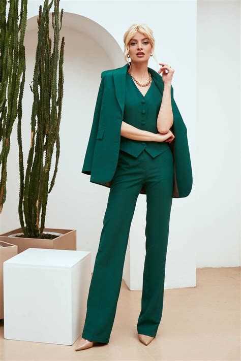 Green Pant Suit Womens At James Saavedra Blog