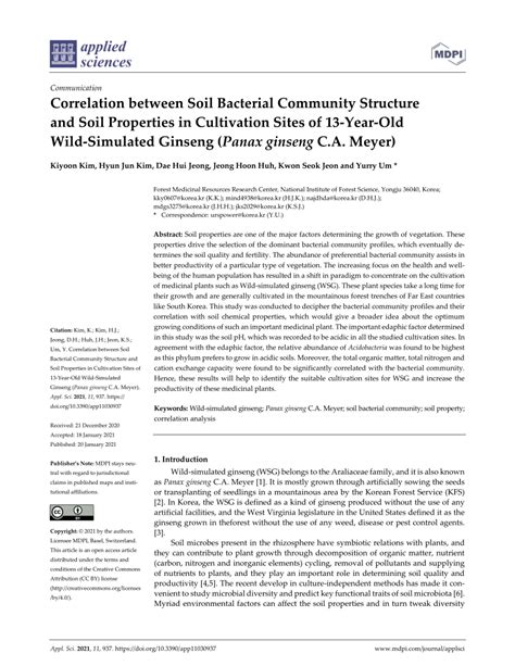 (PDF) Correlation between Soil Bacterial Community Structure and Soil Properties in Cultivation ...