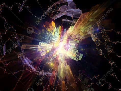 Exponential Expansion Bright Math Generated Abstract Radial Elements To Illustrate Concept Of