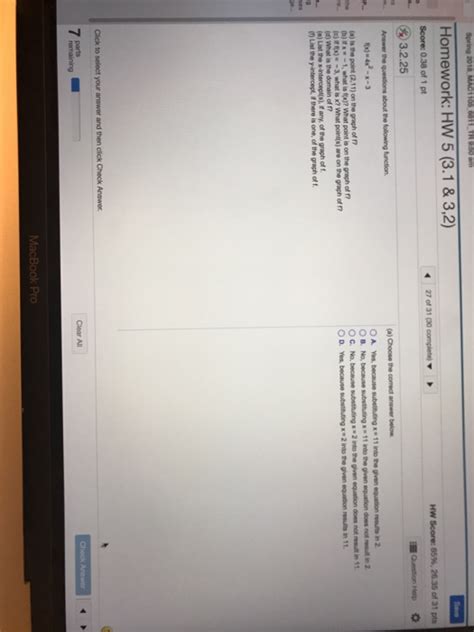 Solved Homework Hw 5 3 1 And 3 2 3 2 25 Resuts In 2 Of F