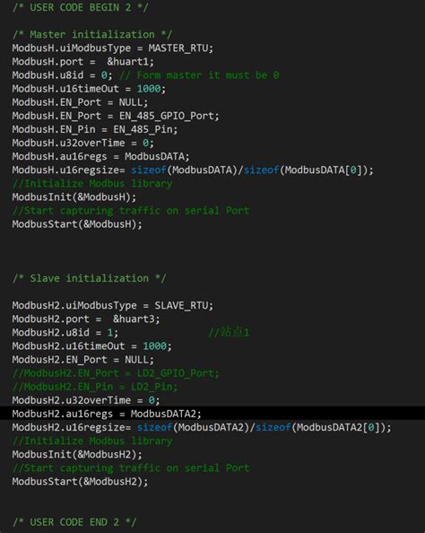 STM Modbus主从站实例程序 FreeRTOS STM