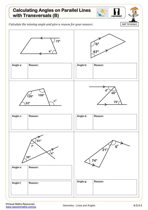 transversal worksheet