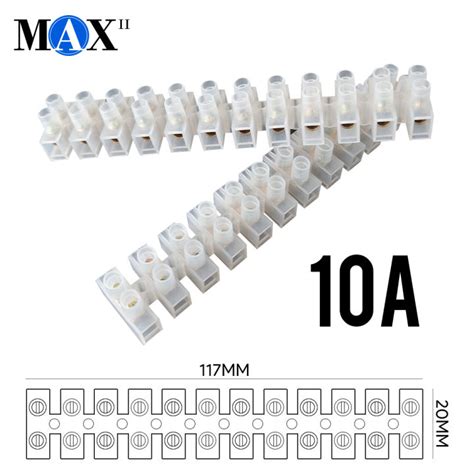 Plastic Terminal Connecter Bar Strip 10a 12 Ports For Wire Battery Led Light Power Supply