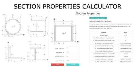 Section Properties Calculator Engineering Express