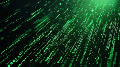 Abstract Green Binary Code Digital Technology Background Premium Ai Generated Image