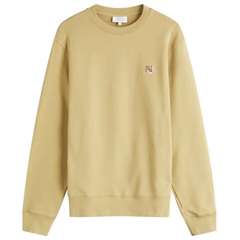 Maison Kitsuné Mens Fox Head Patch Regular Sweatshirt In Canvas Maison