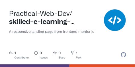 github practical web dev skilled e learning landing page a