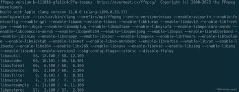 mac 安装 ffmpeg mac安装ffmpeg csdn博客