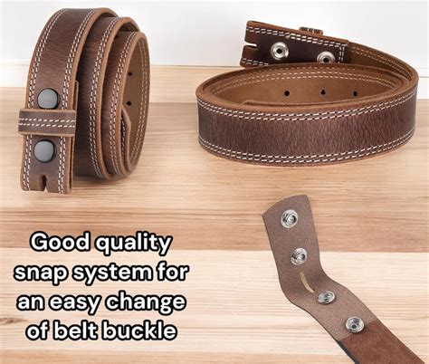 Fandl Classic Belt For Buckles 100 Full Grain One Piece Leather Belt W
