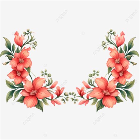 꽃 테두리 핑크 그림 꽃들 액자 여름 Png 일러스트 및 이미지 에 대한 무료 다운로드 Pngtree