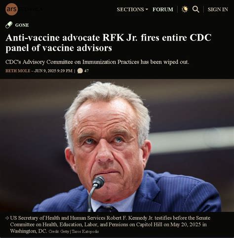 Anti Vaccine Advocate Rfk Jr Fires Entire Cdc Panel Of Vaccine Advisors Album On Imgur