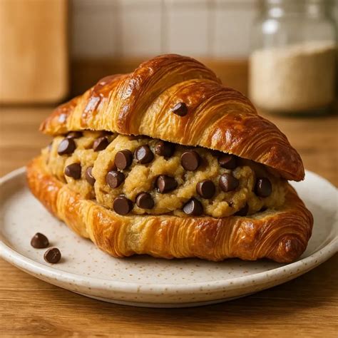 Le Crookie Viral Chocolate‑chip Cookie Dough Croissant Recipe Pekis