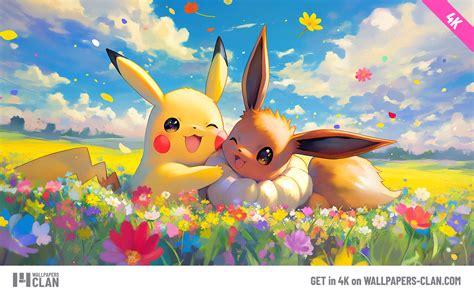 Eevee And Pikachu Pokemon Wallpaper 2048x1152