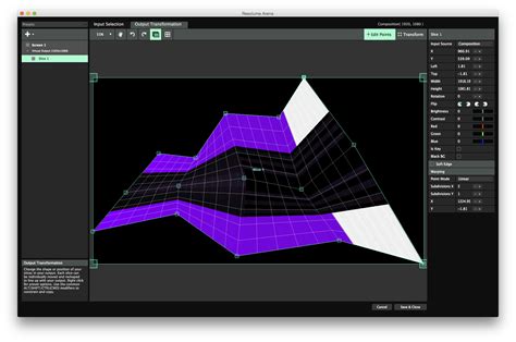 output transformation resolume