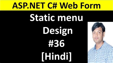Aspnet Webform Tutorial For Beginners 36 Static Menu Design In C