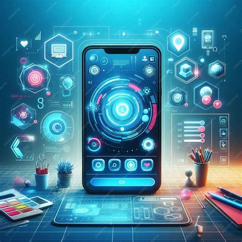 Generate A Futuristic And Sleek Design For A Mobile App Interface Showcasing Interactive