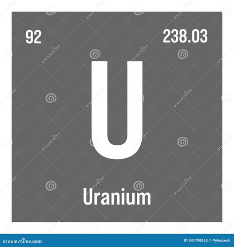 Uranium Periodic Table Symbol Uranium Periodic Table Of Elements Stock