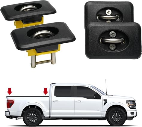 Lax 4 Pcs Tie Down Anchors Pickup Truck Bed Cargo Retractable Hook Accessories For 1998 2014