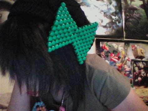 Green Kandi Bow By Alinazombie Kandi Photos On Kandi Patterns