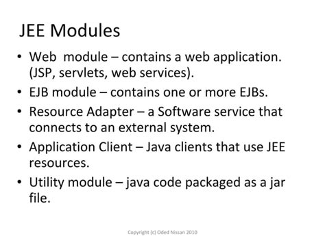 Designing JEE Application Structure PPT Programming Languages Computing