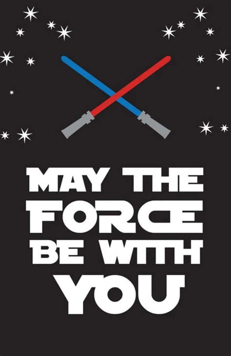 Download Free May The Force Be With You Star Wars Inspired Typography