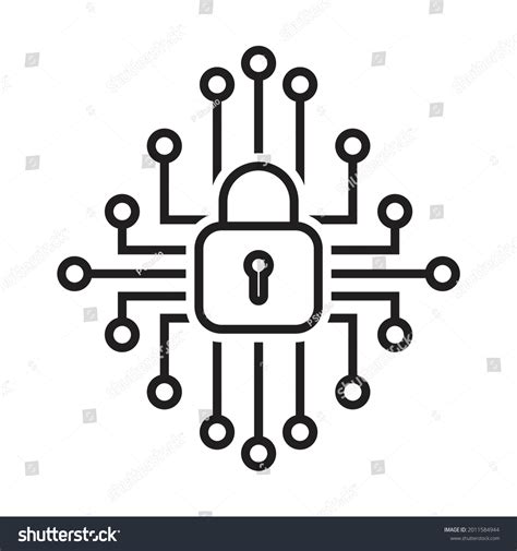 Cyber Security Icon Vector Security Logo Stock Vector Royalty Free