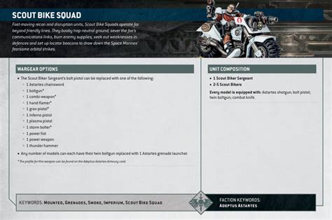 Warhammer 40k Scout Bike Squad