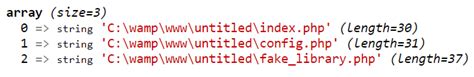 PHP Get A List Of Included PHP Files