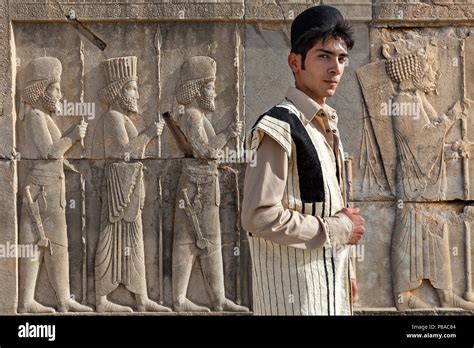 Ethnic Bakhtiari Young Man In His Traditional Clothes With Persian